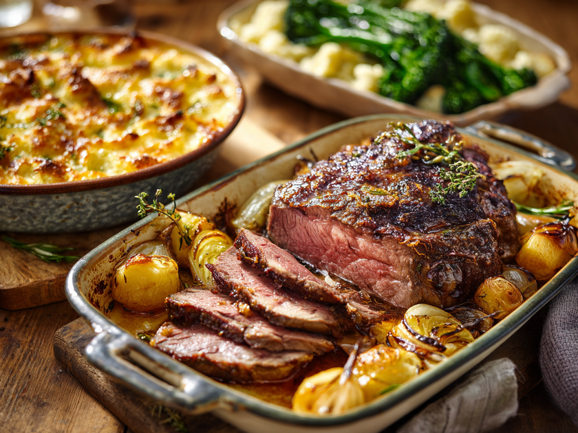 Perfect Roast Rump Cap with Honey Mustard Veg & Cheesy Cauliflower Bake ...